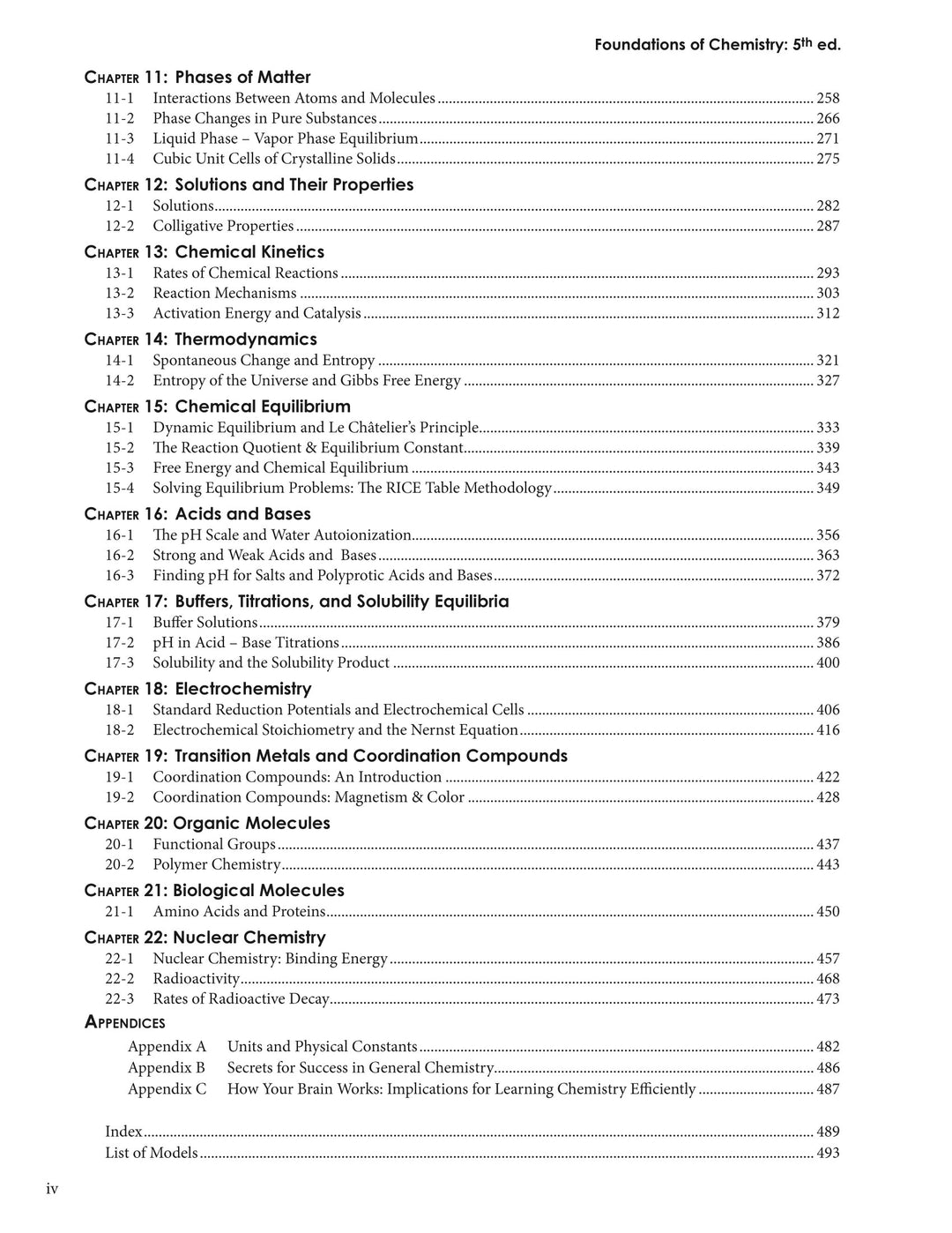 Foundations of Chemistry, 5th Edition – Pacific Crest Inc